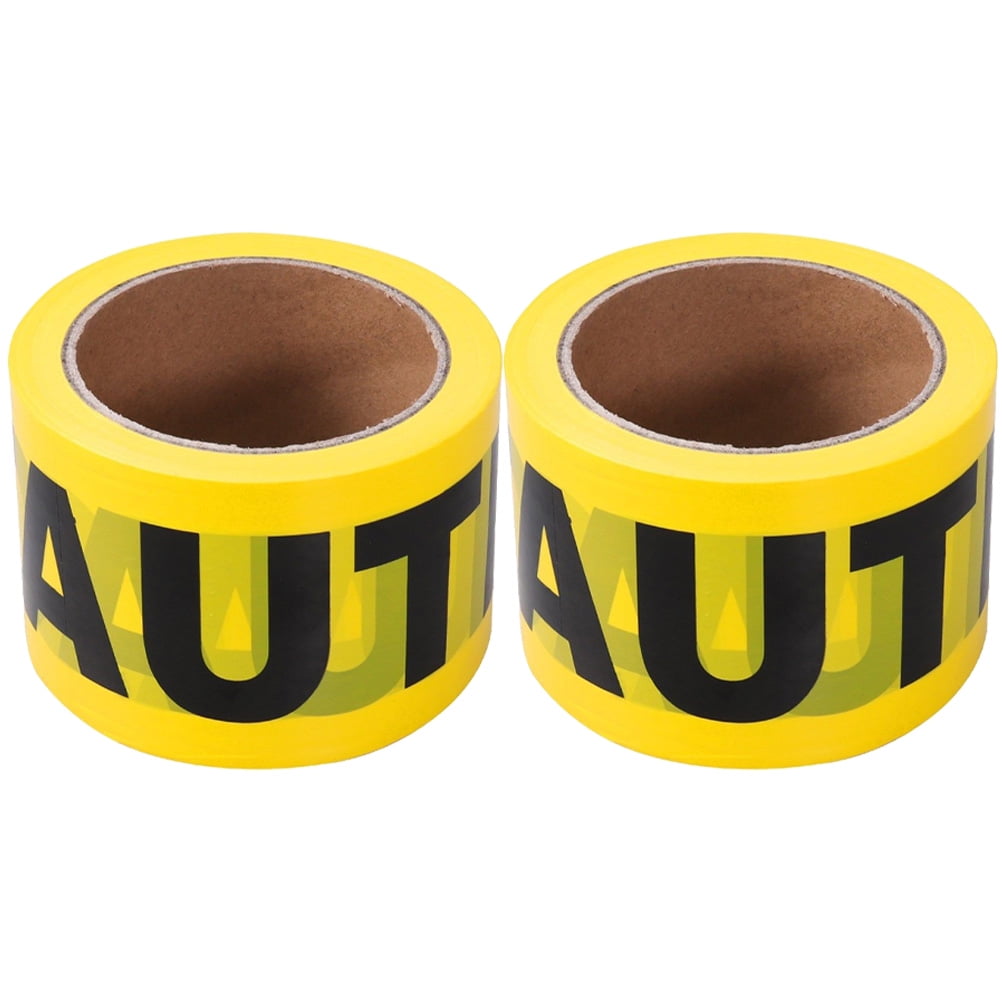 HEATSHAKING Safety Warning Tapes Yellow 2 Rolls 984.3x1.9in - Walmart.com