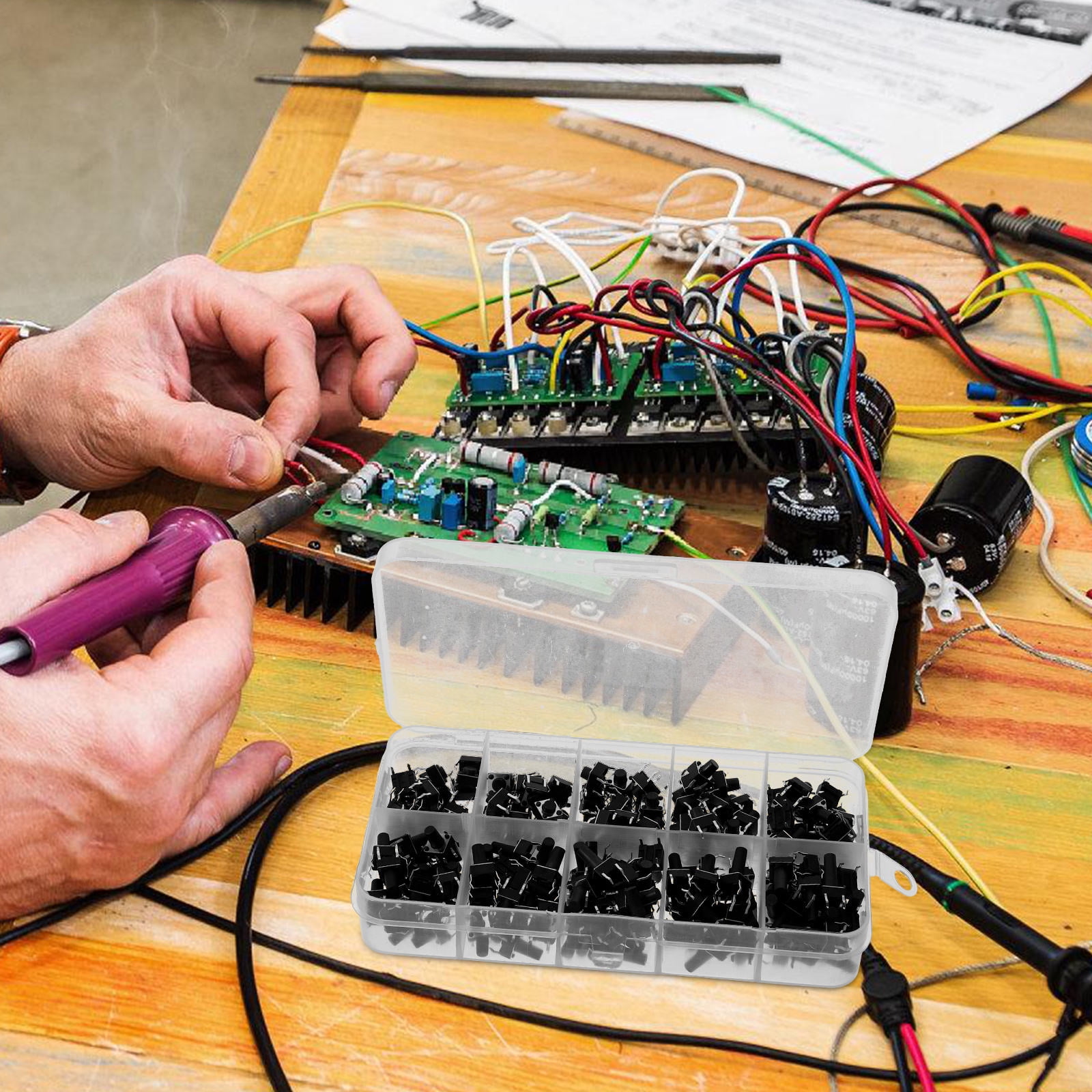 HEATSHAKING 200 Pcs Micro Momentary Tactile Push Button Switch ...