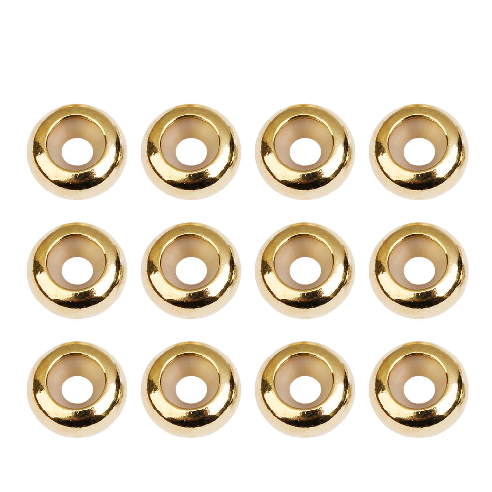 HEATSHAKING 20Pcs Positioning Beads Golden Copper for Jewelry Making ...