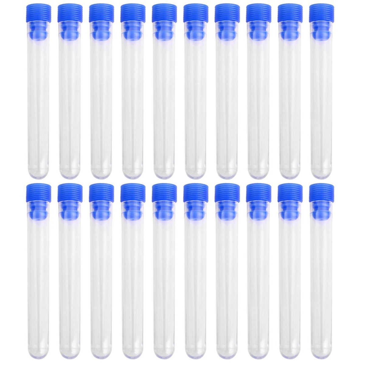 HEATSHAKING 20Pcs Round Bottom Plastic Test Tubes for Laboratory and ...