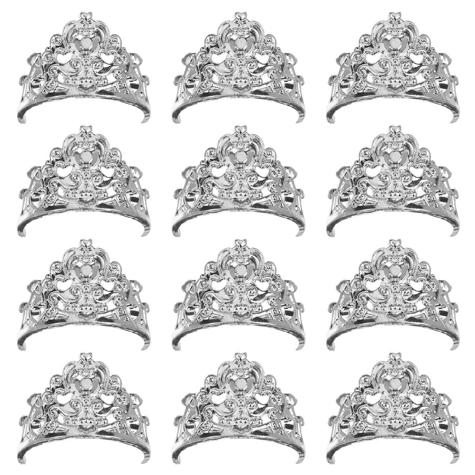 HEATSHAKING 20Pcs Silver Mini Crowns Transform Appearance Doll ...