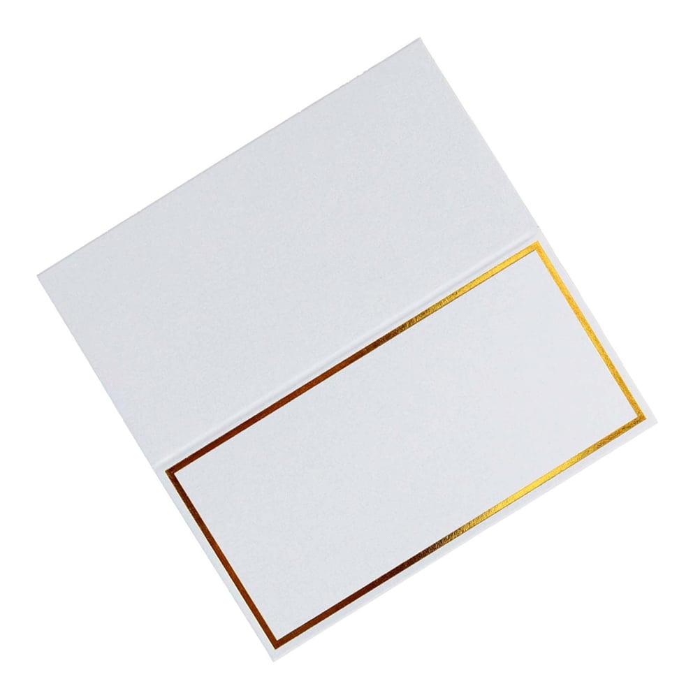HEATSHAKING 20Set White Paper Seat Card Base for Conference Room ...