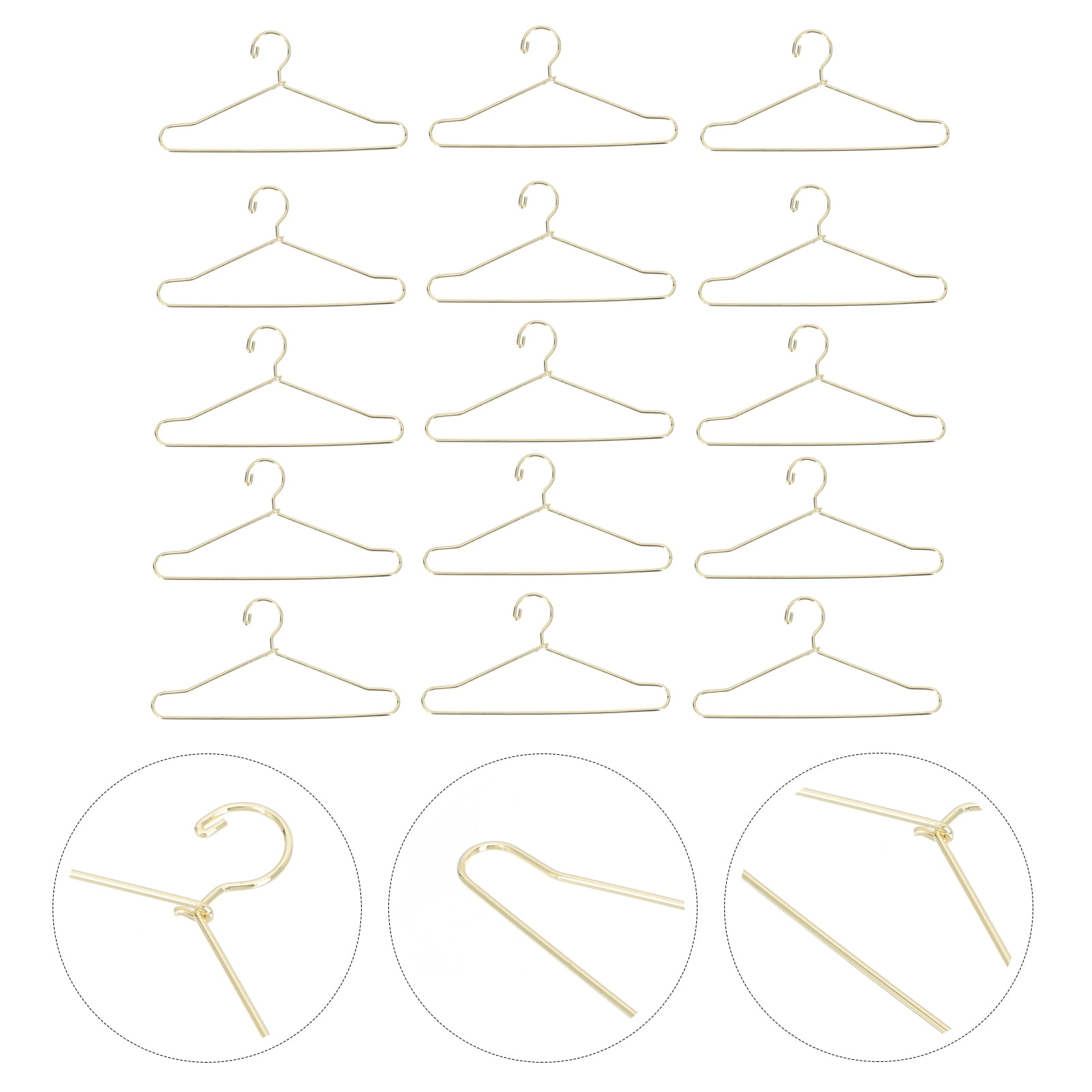 HEATSHAKING 25Set Mini Clothes Hangers For Doll Dresses In Kindergarten ...