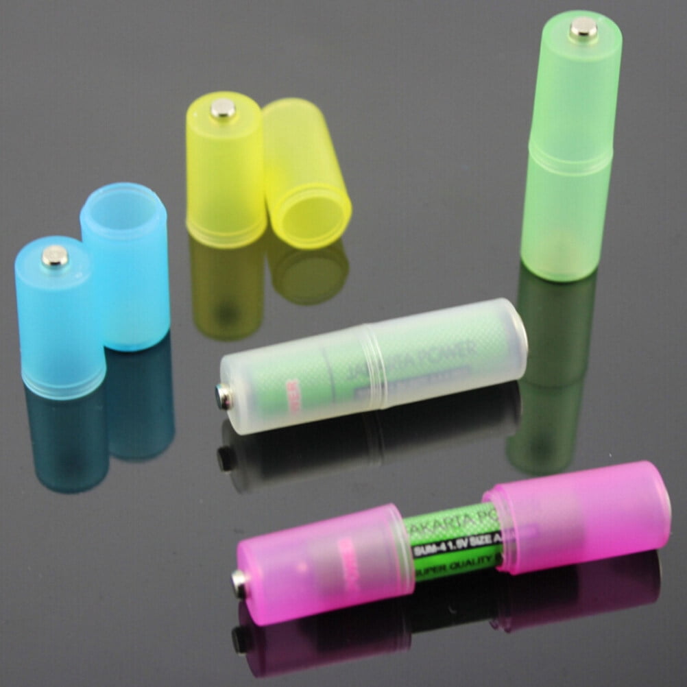 HEATSHAKING 2Pack Battery Holder Assorted Color AAA to AA Adapter for ...