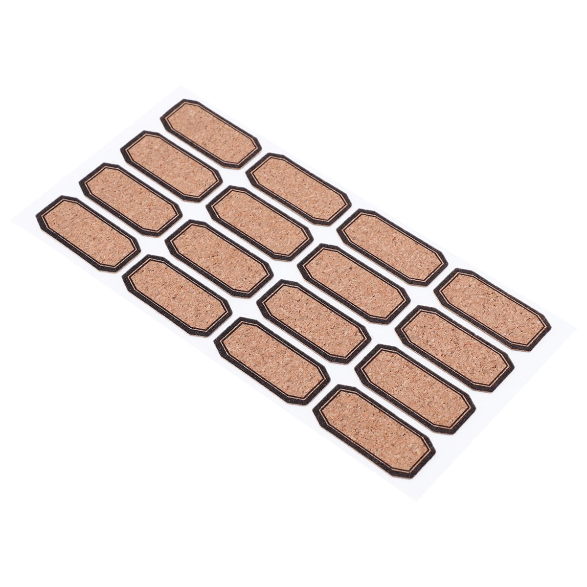 HEATSHAKING 2Pack Name Tags Stickers for Plastic Brown Rectangular ...
