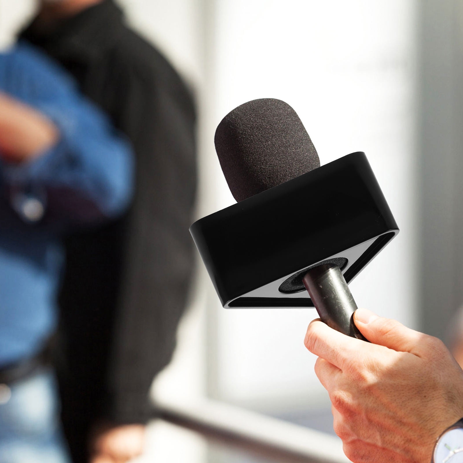 HEATSHAKING 2Pack Simple and Practical Design Microphone Station Logo ...