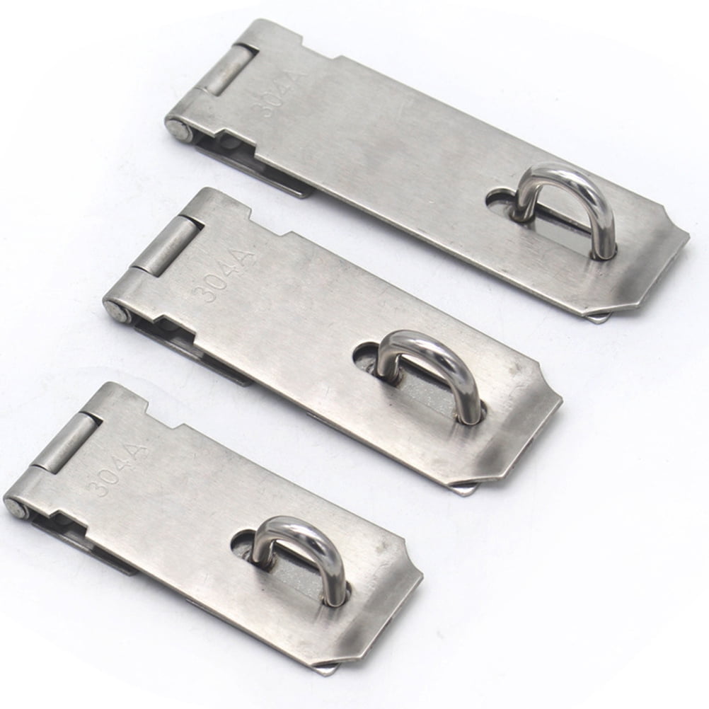 HEATSHAKING 2Pcs 4 Inches Silver Rectangular Door Hasp for Storage ...