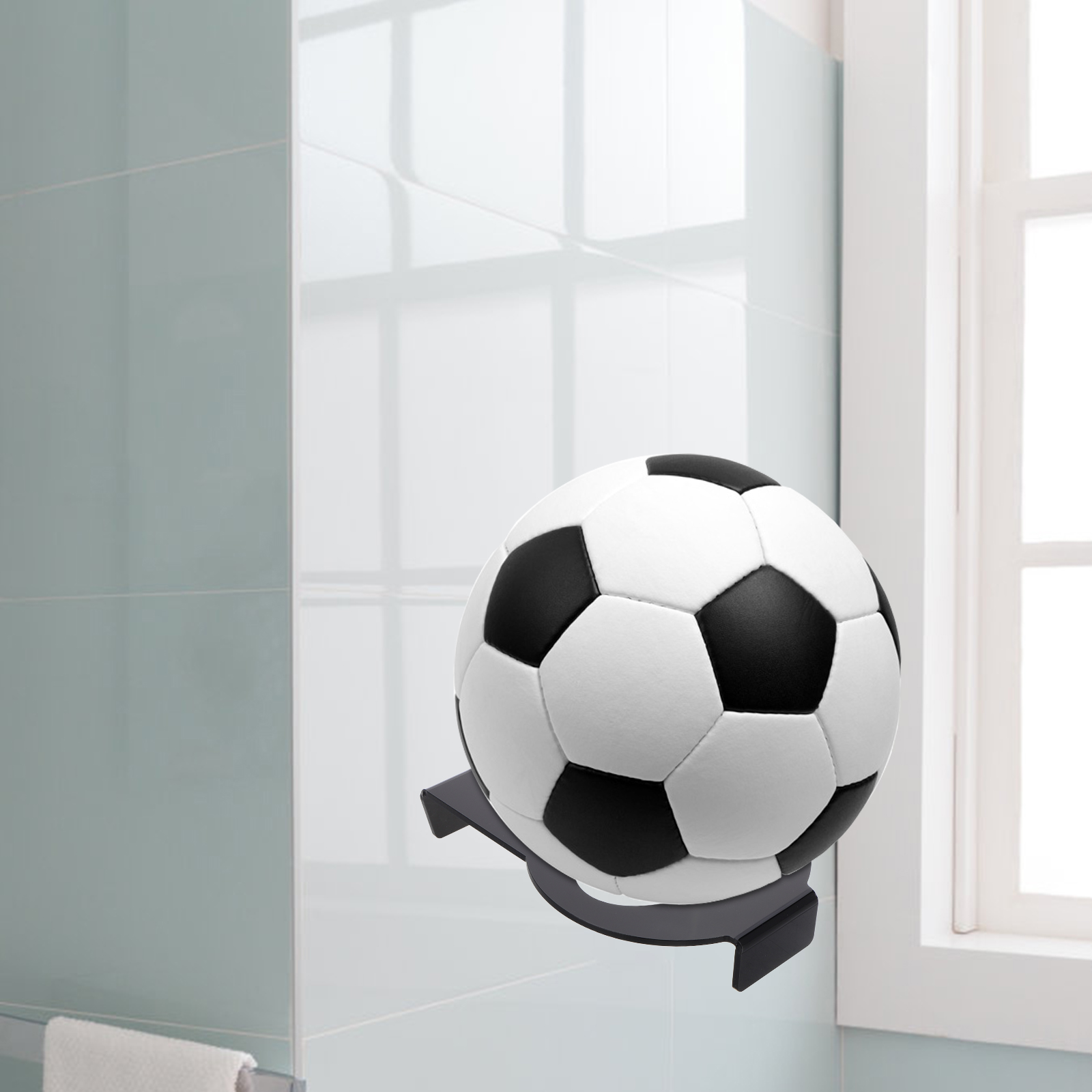 HEATSHAKING 2Pcs Basketball Wall Mount Ball Storage Rack Sleek Modern 8 ...