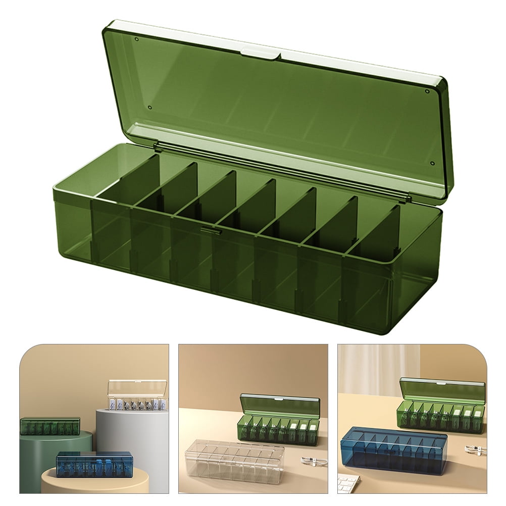 HEATSHAKING 2Pcs Desktop Organizer Box for General Users 8 Compartments ...
