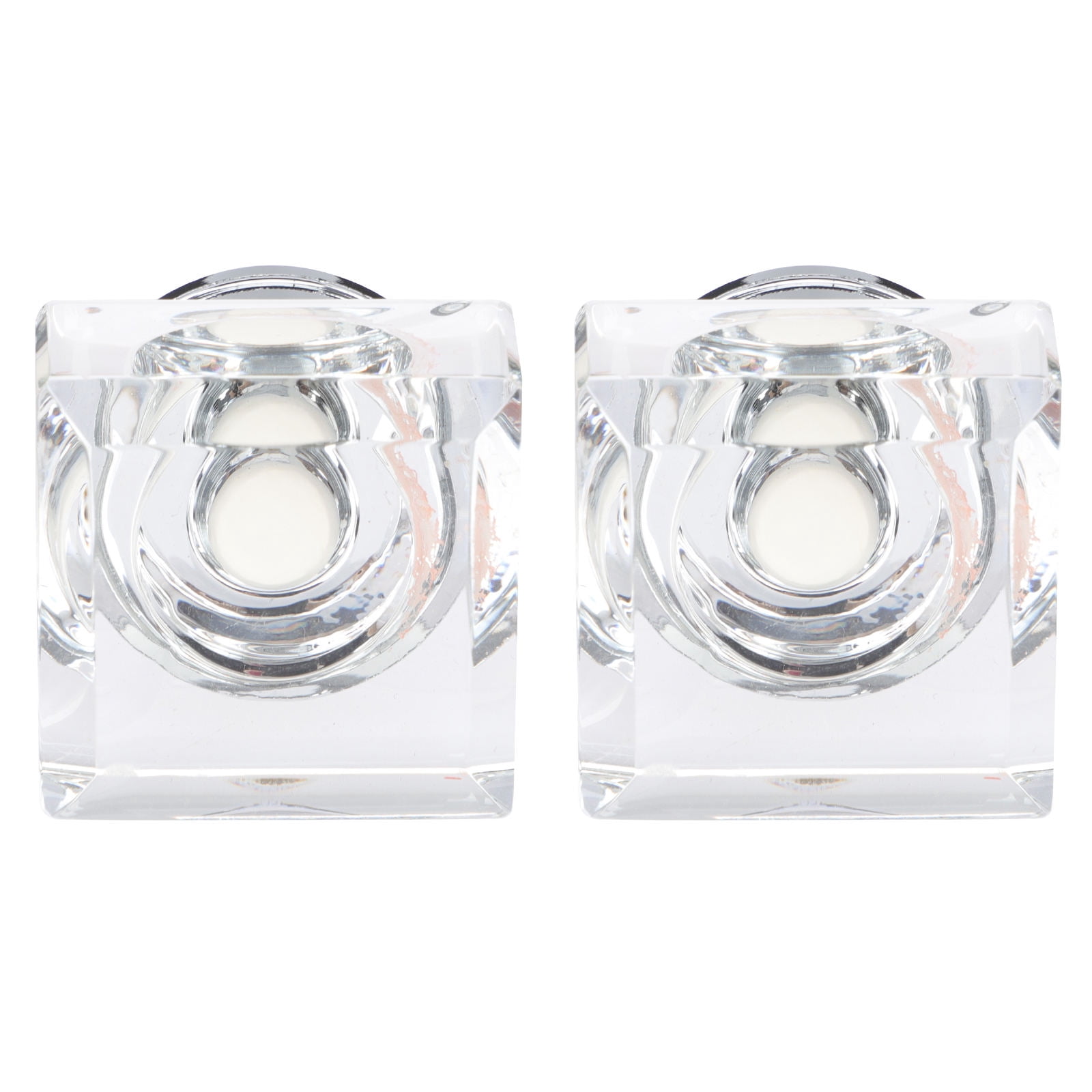 HEATSHAKING 2Pcs Durable Cabinet Handles for Drawers Clear Glass Square ...
