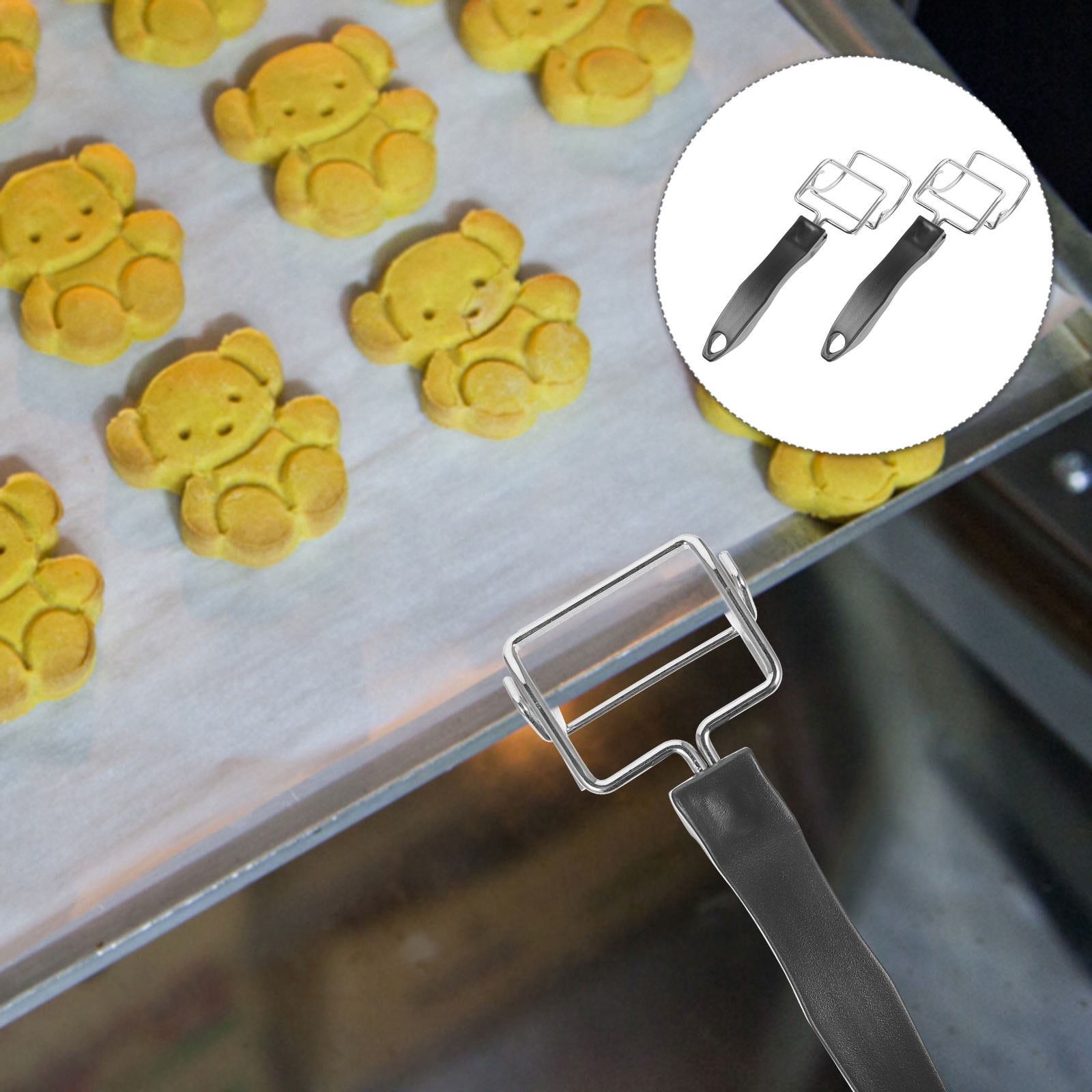 HEATSHAKING 2Pcs Steel Bowl Clip Gripper Non Slip Grip Heat Resistance ...