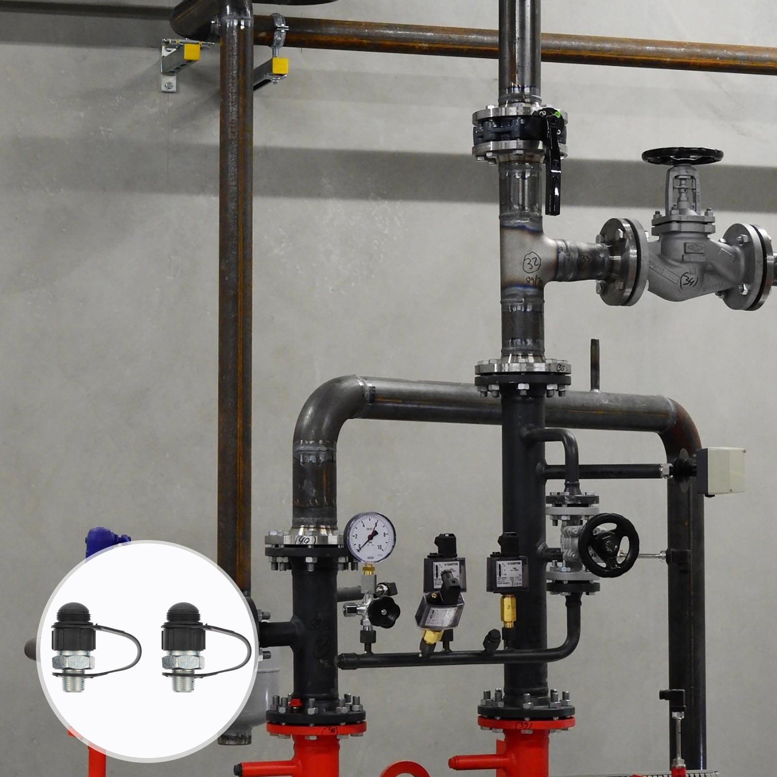 HEATSHAKING 2Pcs Steel Hydraulic Fittings with Simple Design for Quick ...