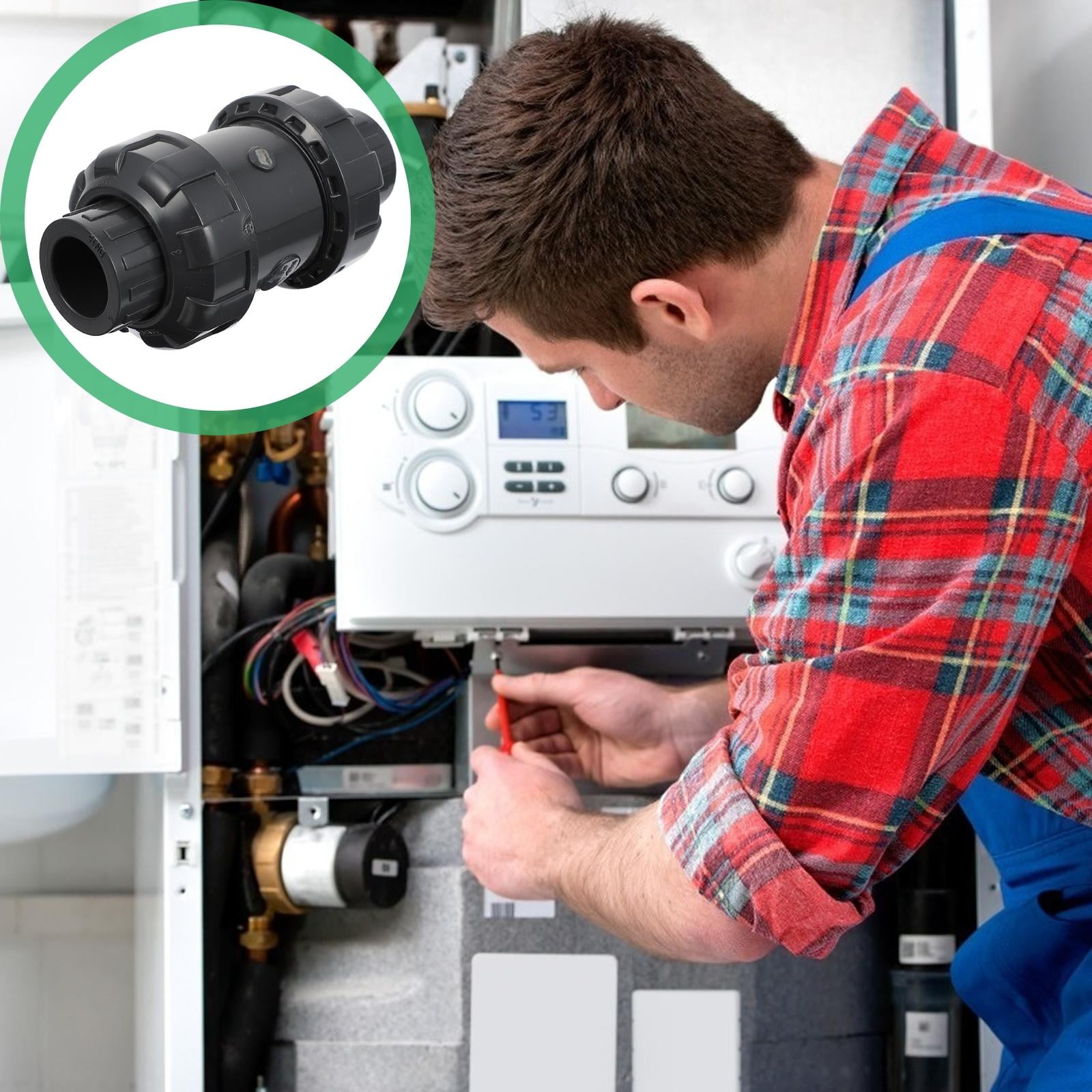 HEATSHAKING 3 Dark Gray Plastic One Way Inline Check Valves Prevent ...