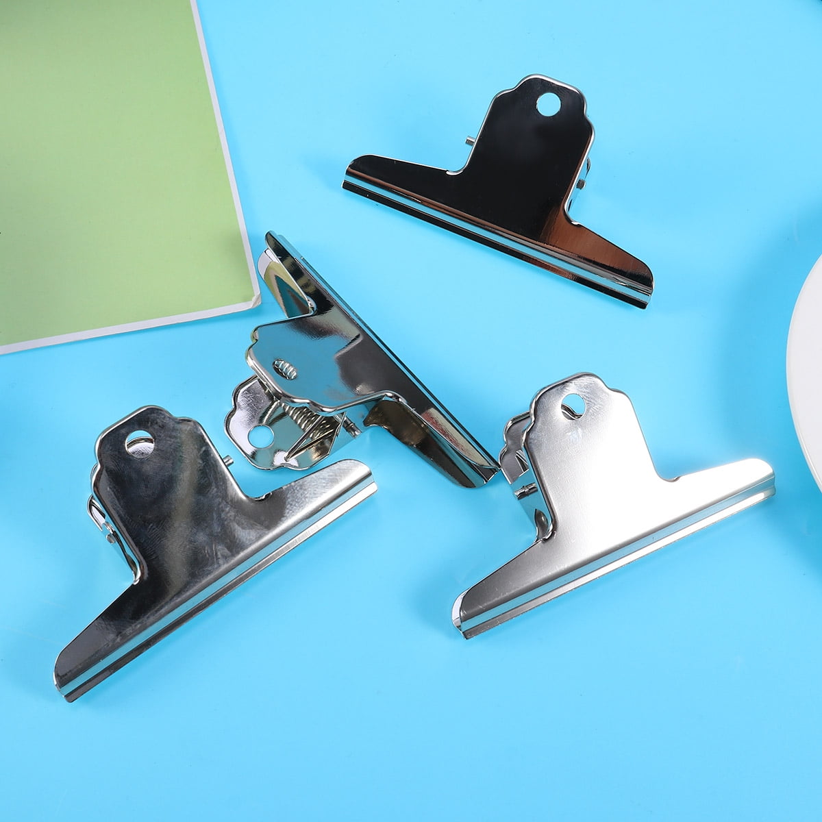 HEATSHAKING Food Storage Clips Wide Stainless Steel Chip Clips 10Set ...