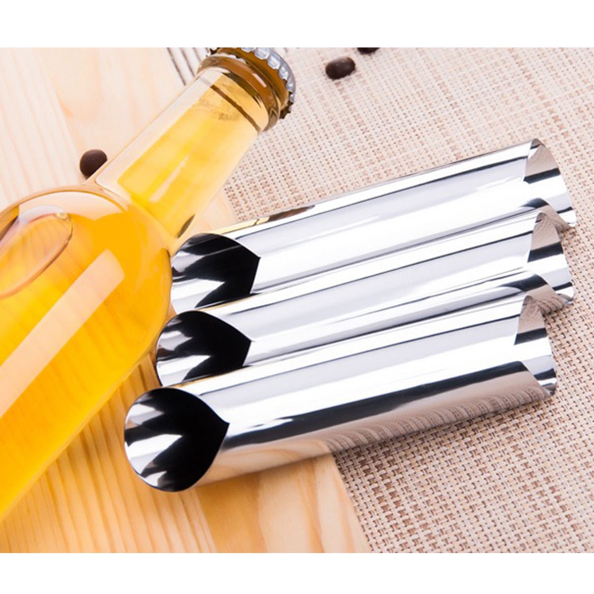 HEATSHAKING 3Pcs Cannoli Shells Tubes Cylindrical Stainless Steel Molds ...