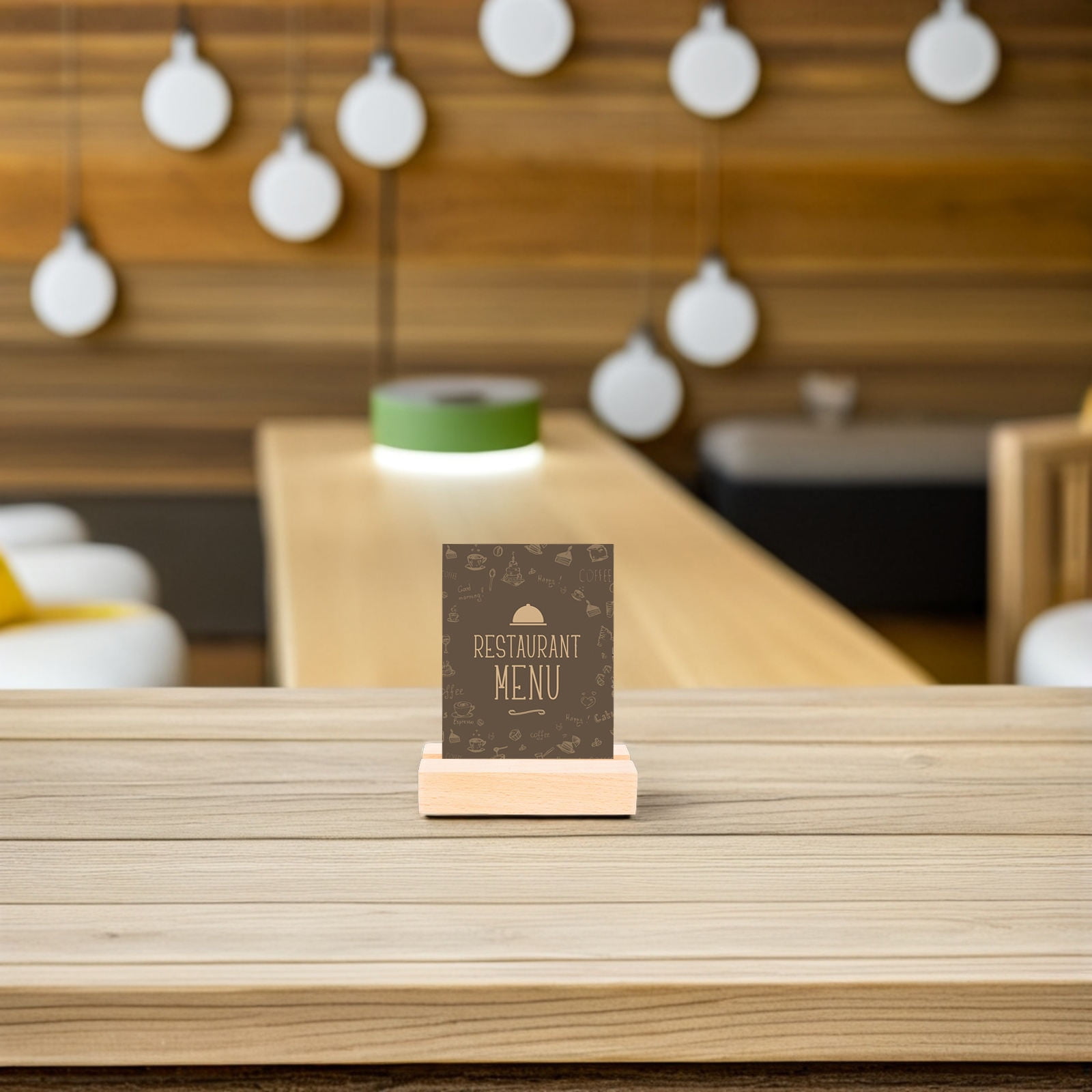 HEATSHAKING 3Pcs Restaurant Cafe Wooden Desk Sign Holder for Tabletop ...