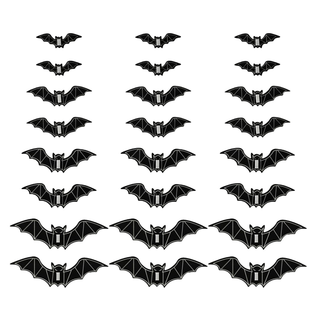 HEATSHAKING 48Pcs 3D Bat Stickers Luminous Wall Decal PVC Indoor Scene ...