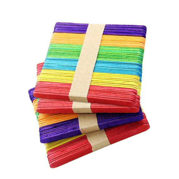 HEATSHAKING 4Bags Mini Craft Sticks Assorted Color for Camp and Scout ...