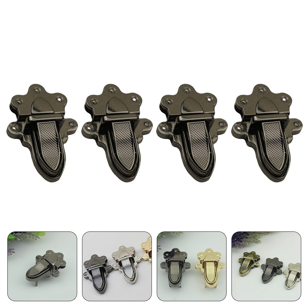 HEATSHAKING 4Pcs Box Clasp Metal Bag Closure Latches for Diy Bag Making ...