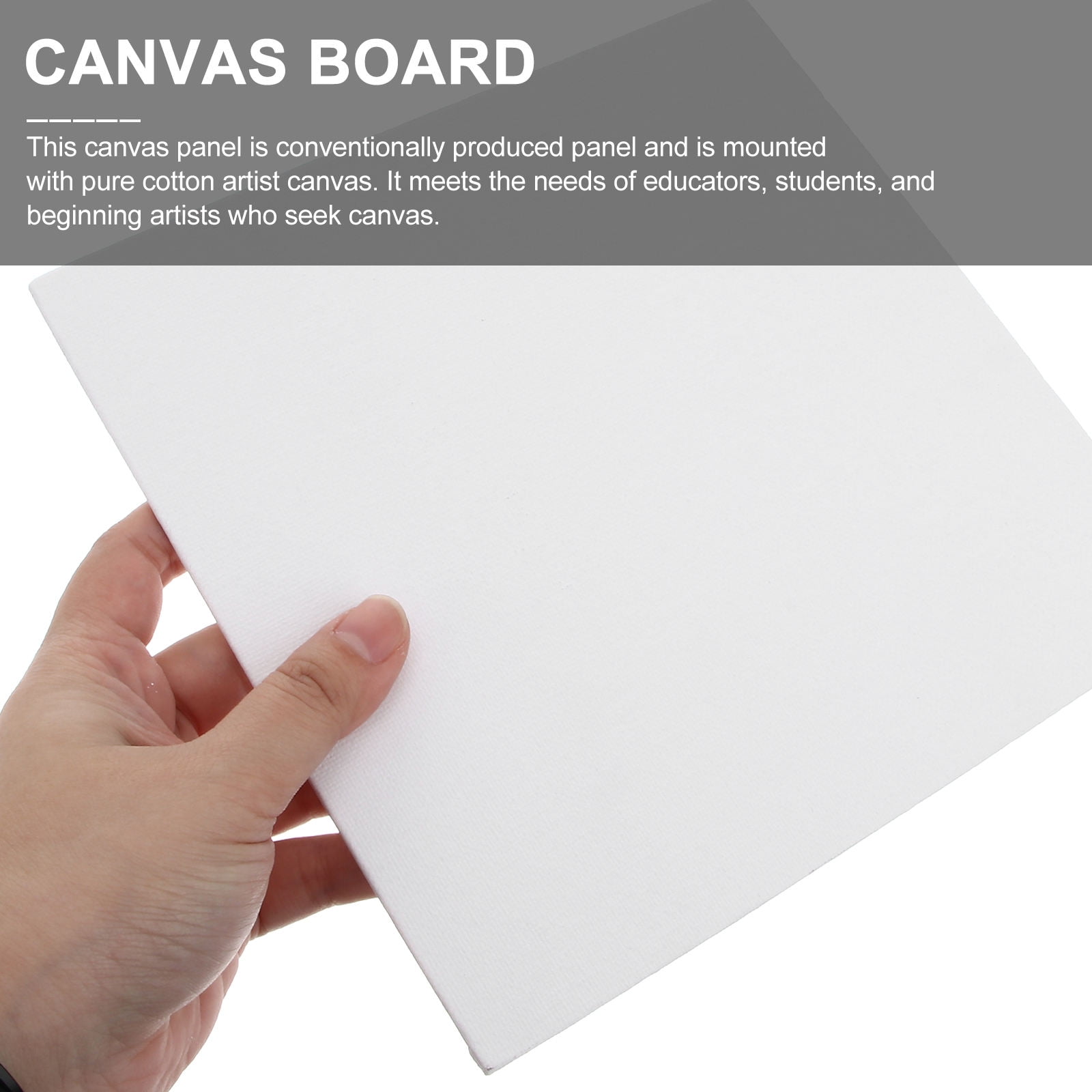 HEATSHAKING 4Pcs Canvas Panel Boards White Rectangular for Hobby ...