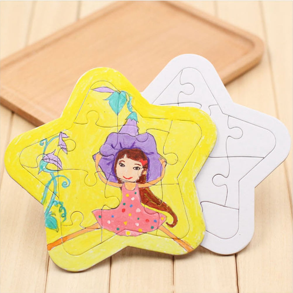 HEATSHAKING 4Pcs Coloring Puzzle Pieces Jigsaw Puzzles for Child ...