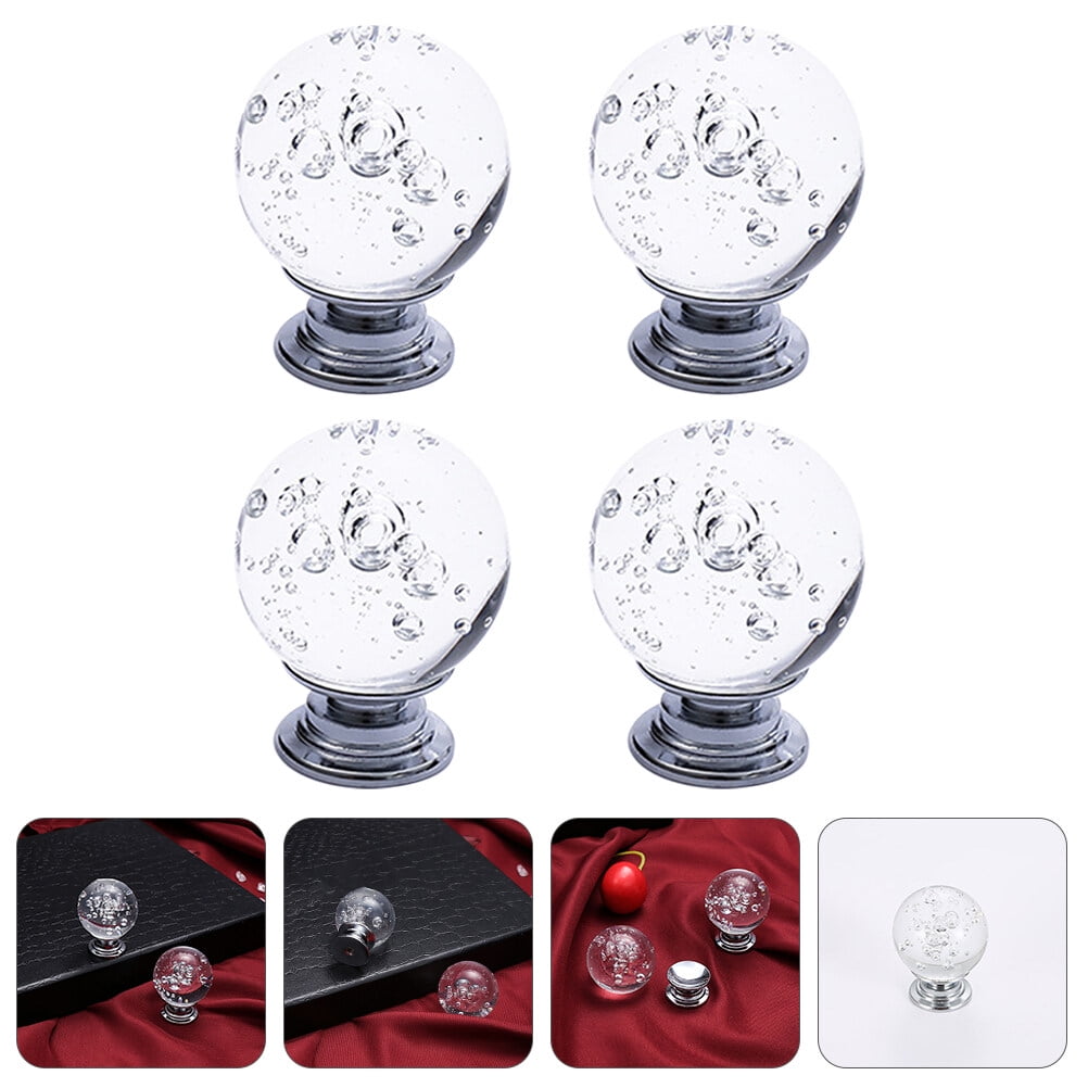 HEATSHAKING 4Pcs Crystal Drawer Handles for Decorators with Elegant ...