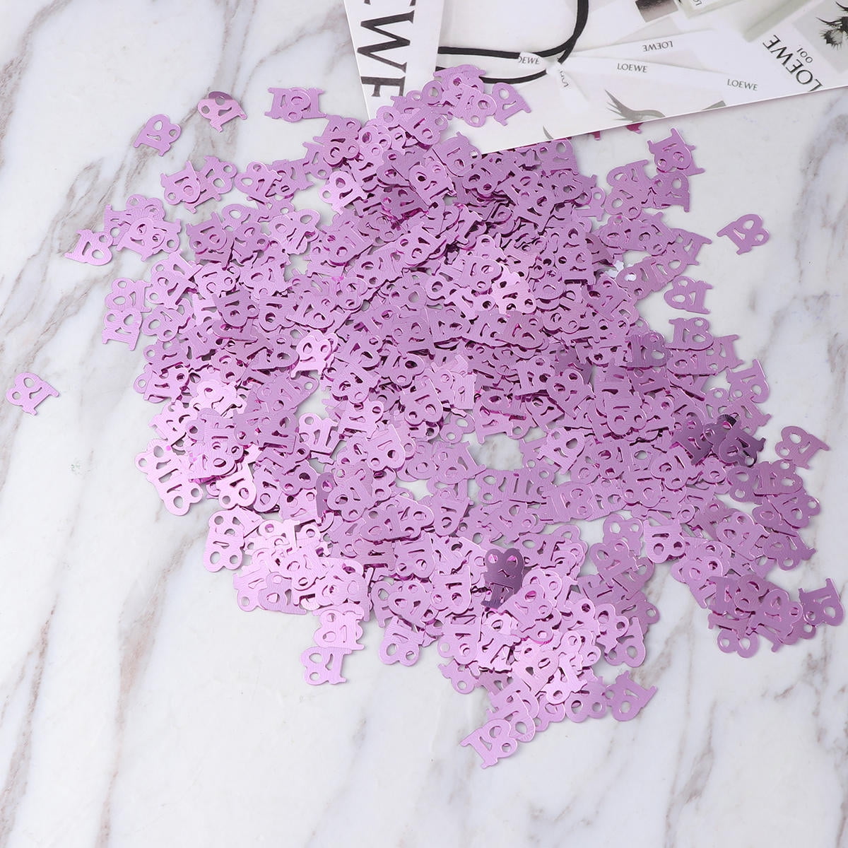 HEATSHAKING 4Set Pink Plastic Confetti For Birthday Party Table ...