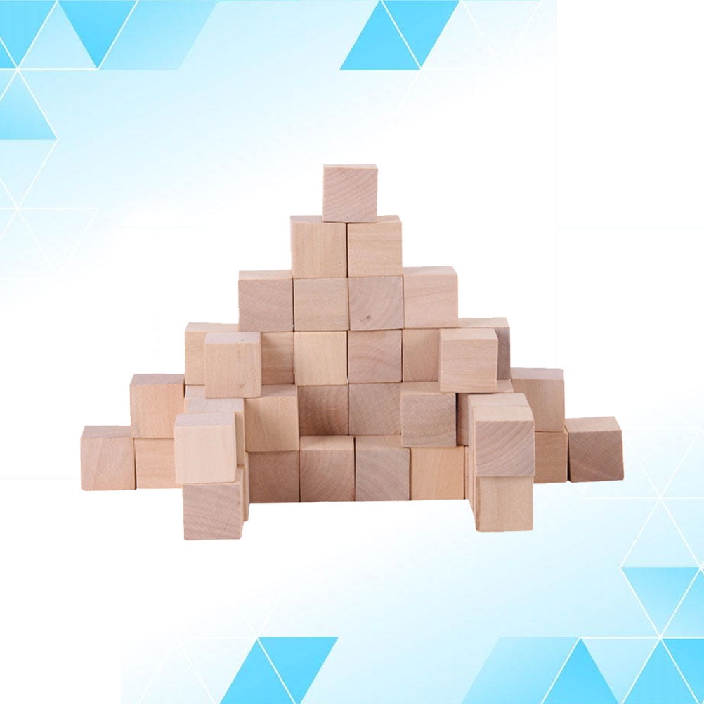 HEATSHAKING 50Pcs Farmhouse Wood Blocks Craft Wood Blocks for Children ...