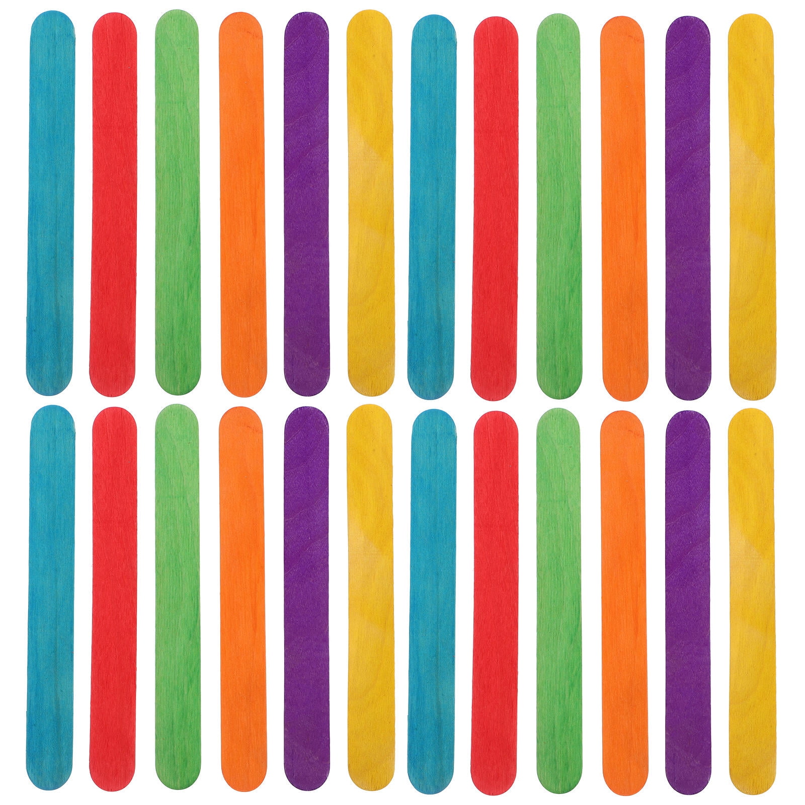 HEATSHAKING 50Pcs Jumbo Popsicle Sticks for Crafts Assorted Color for ...