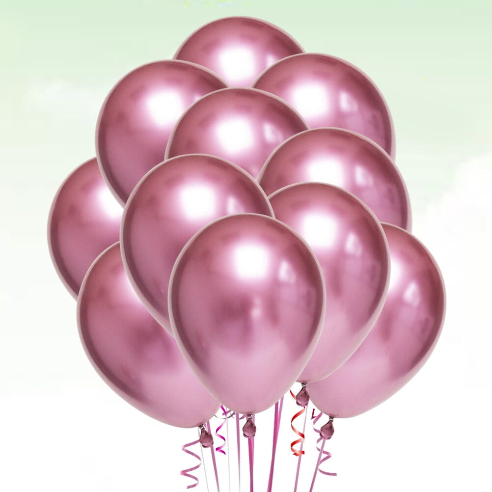 HEATSHAKING 50Pcs Pink And Metallic Color Balloon For Banquet And ...