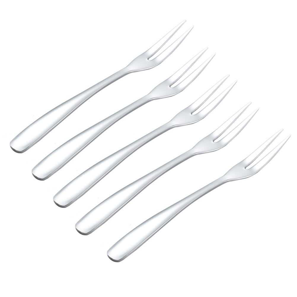 HEATSHAKING 5Pcs Cake Forks Silverware Pointed Tip for Hotel Use and ...