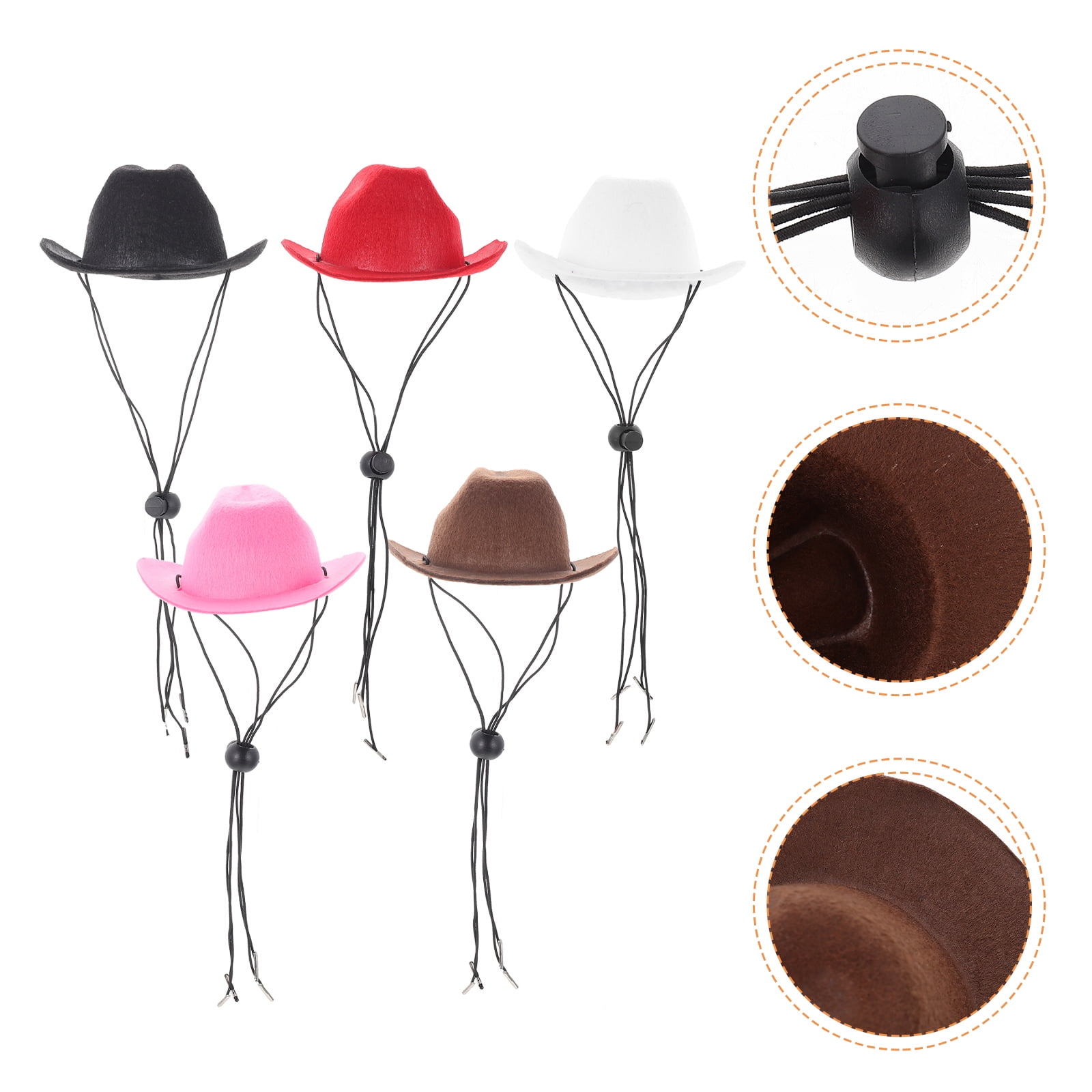 HEATSHAKING 5Set Tiny Dog Hat with Adjustable Strap for Small Breeds ...