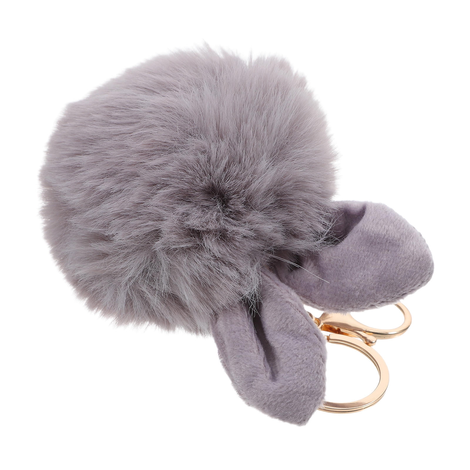 HEATSHAKING 8Pack Furry Keyring for Ladies with Faux Fox Fur Pom Pom ...