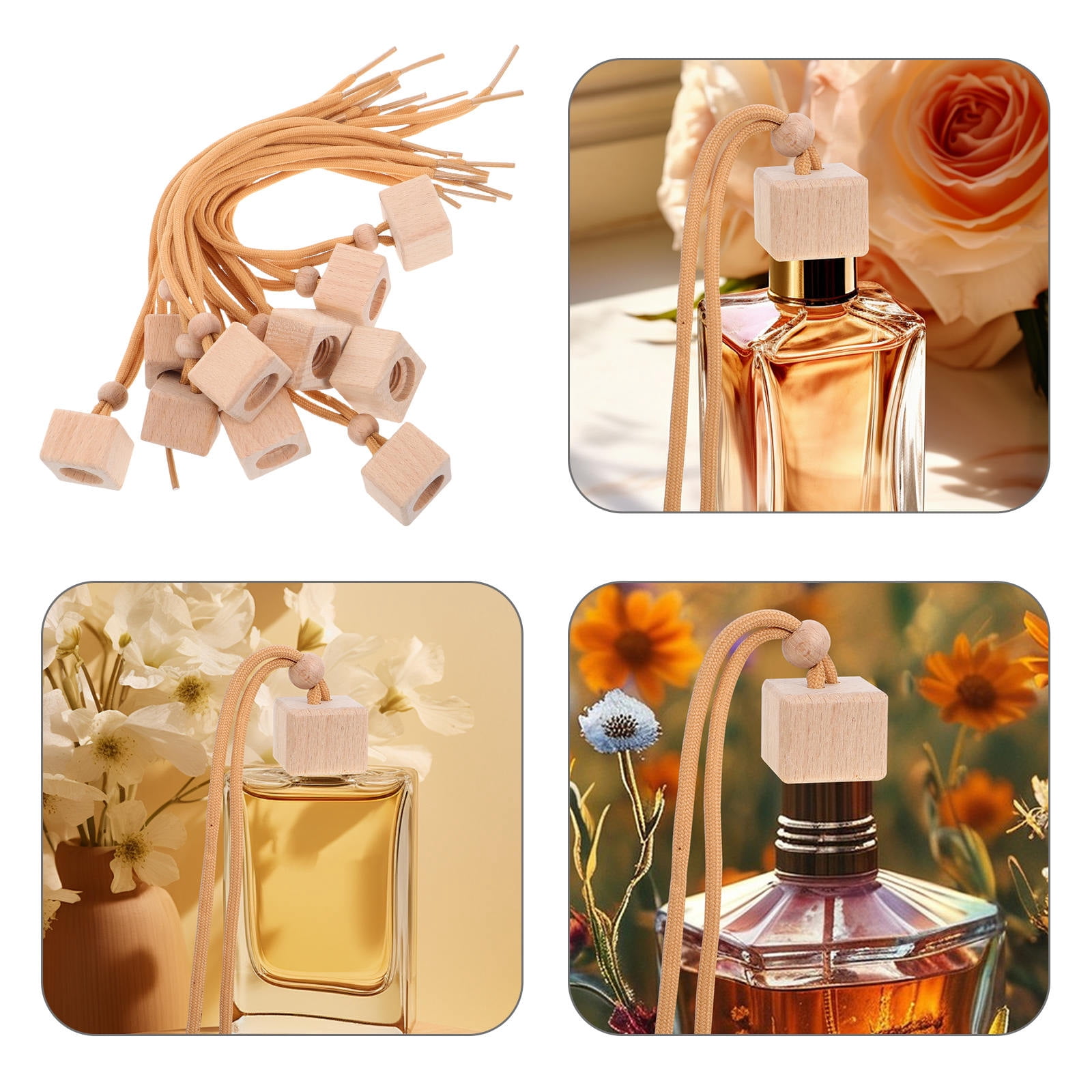 HEATSHAKING Auto Aroma 10Set Perfume Bottle Caps Light Brown Freshness ...
