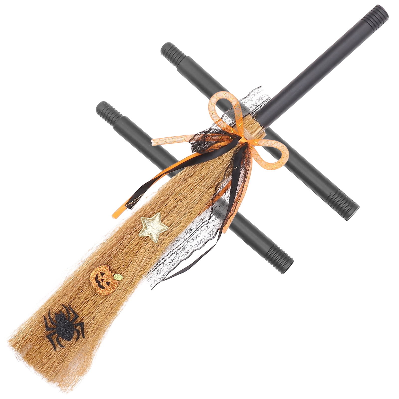 HEATSHAKING Besom 1Pcs Orange Plastic Broom Shape for Witch Supply and ...