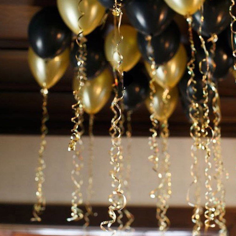 HEATSHAKING Black Latex Balloons 12 Inch For Party Decoration Kit ...