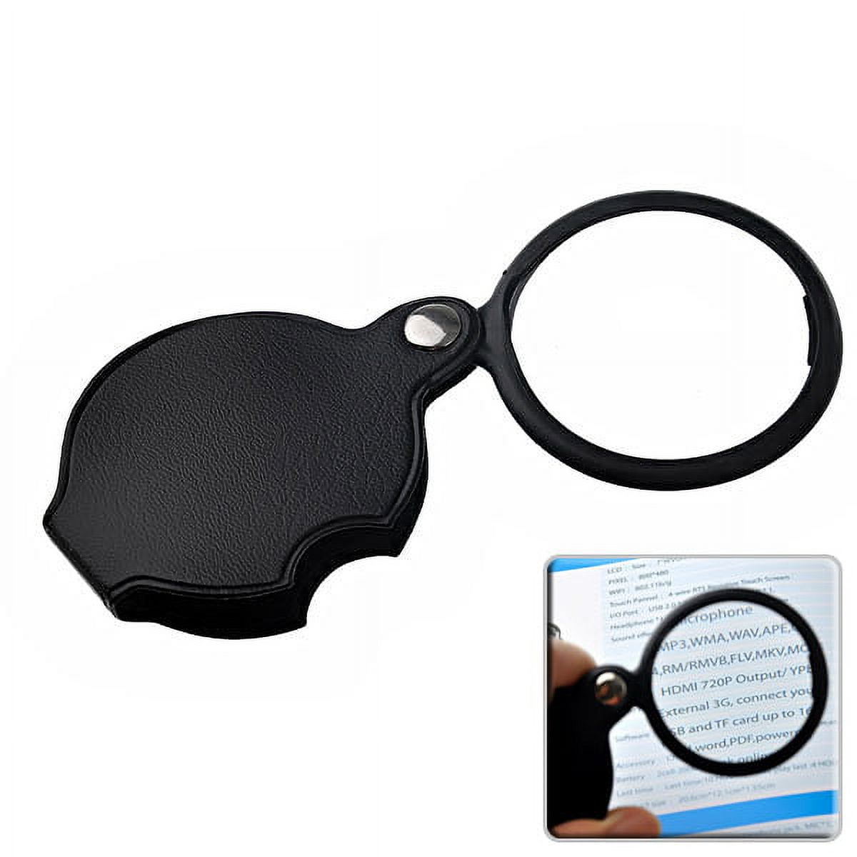 HEATSHAKING Black Plastic Magnifier 1Set with Magnification Function ...