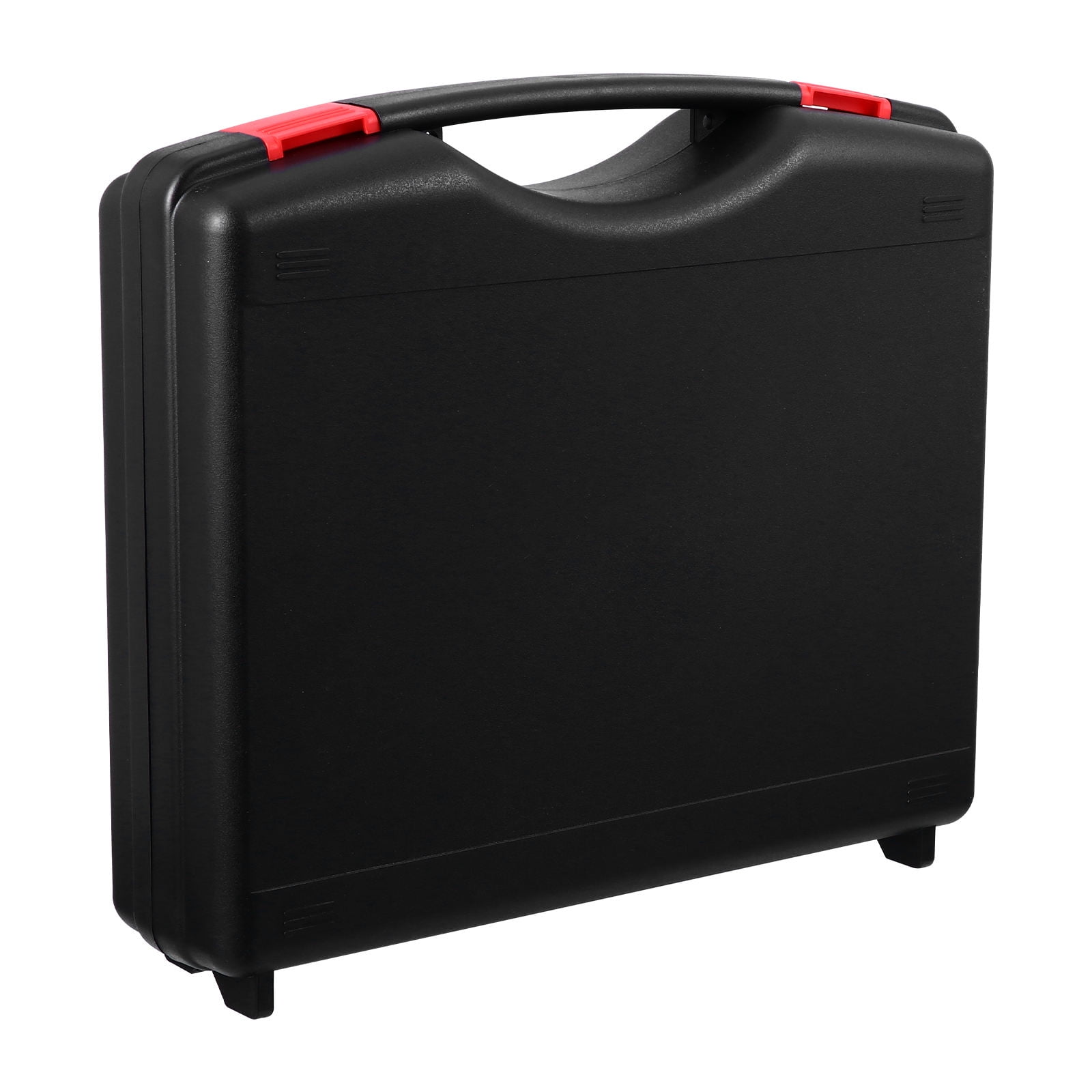 HEATSHAKING Black Rectangular PP Tool Box Storage Tool Box with Large ...