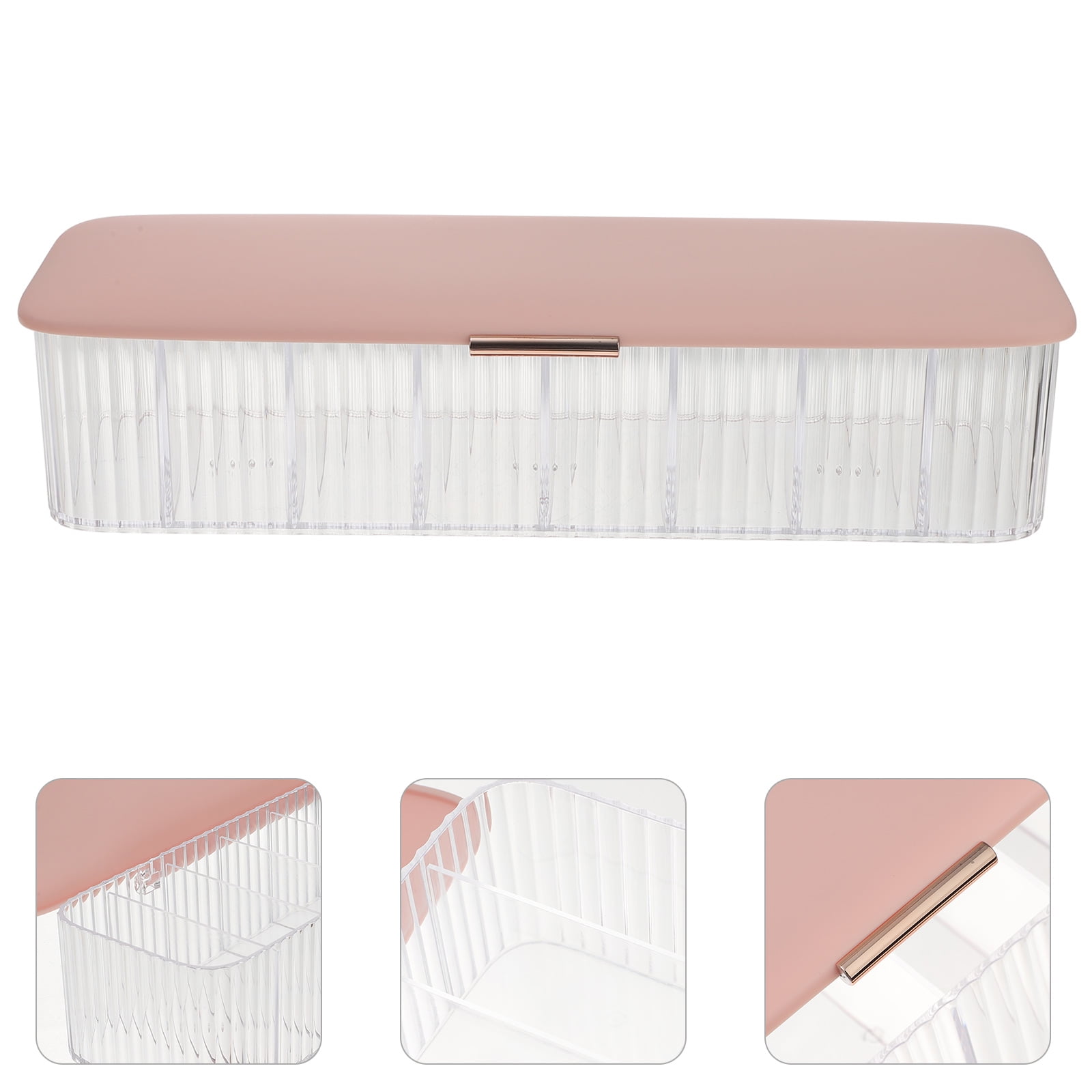 HEATSHAKING Cable Organizer Case 1Pack Multi Grid Design Plastic Pink ...