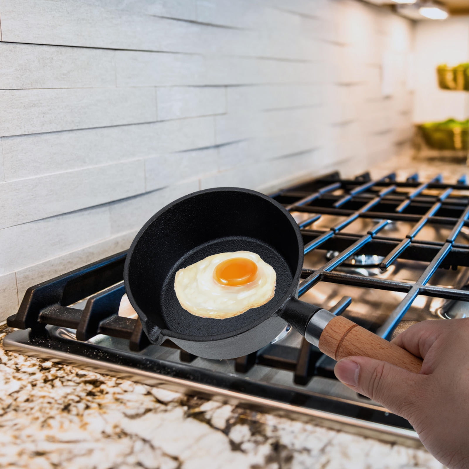 HEATSHAKING Cast Iron Small Cookware Assorted Color Flat Bottom Easy to ...