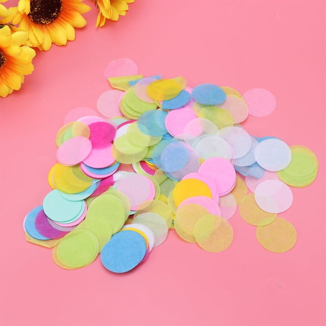 HEATSHAKING Colorful Confetti 1 Set Round Paper Table Sprinkle For ...