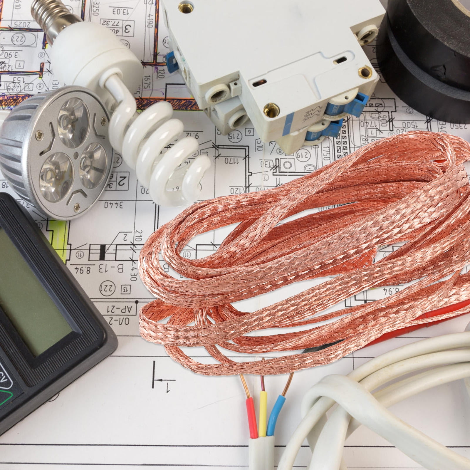 HEATSHAKING Copper Braided Ground Wire 1Set for Electronic Use ...