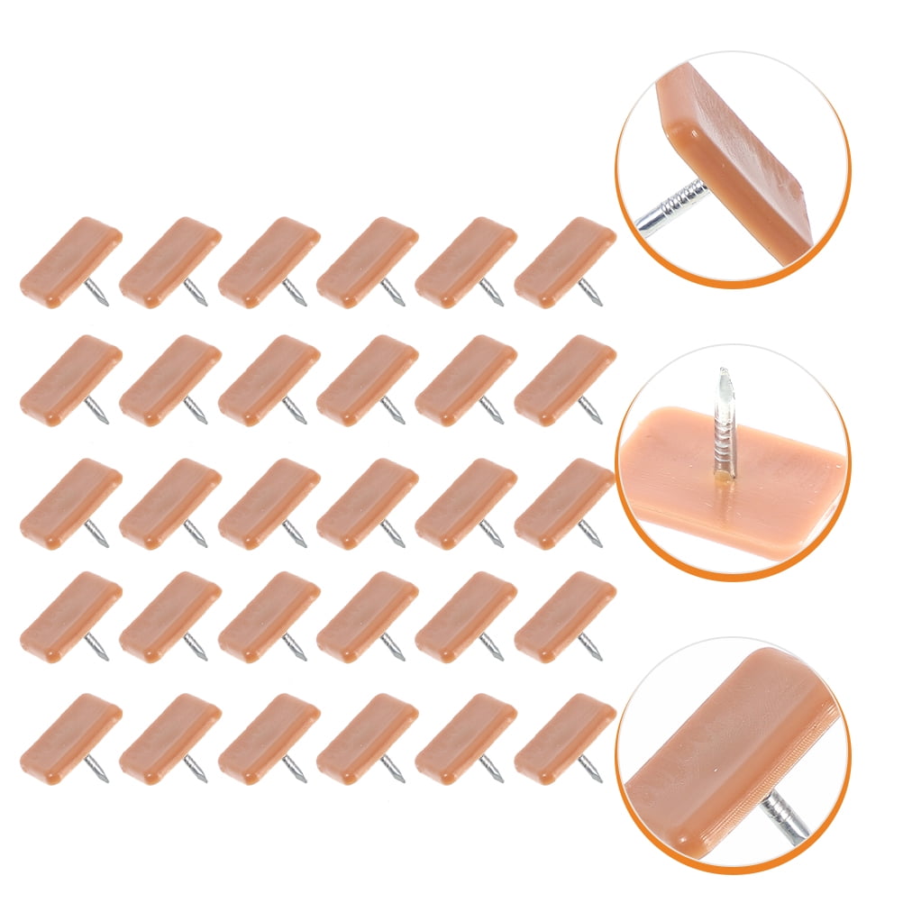 HEATSHAKING Dining Chair Glides 30Pack Light Brown Plastic Iron ...