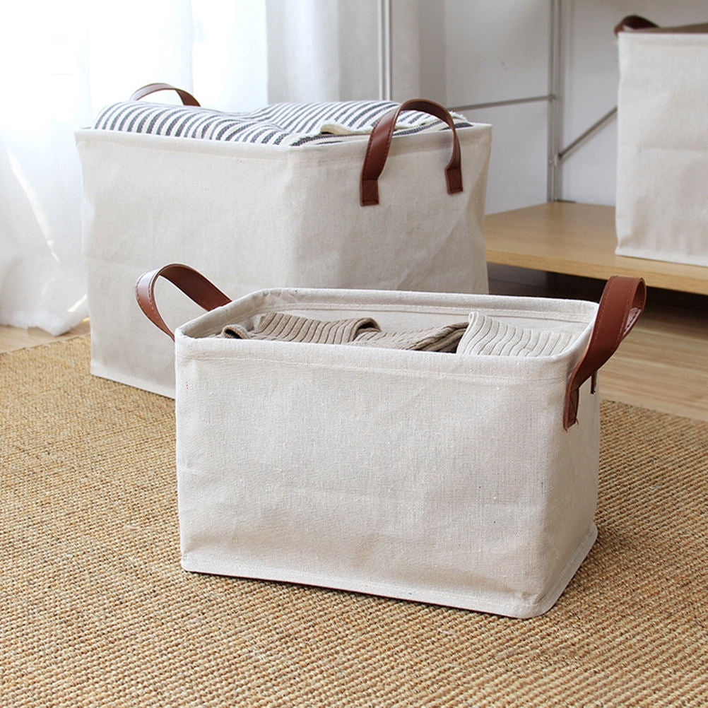 HEATSHAKING Fabric Storage Box 1Pack Rectangular White 11X7X3In Bedroom ...