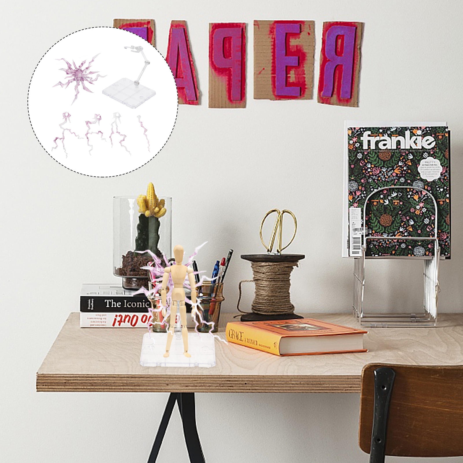 HEATSHAKING Figurine Model Display Rack Purple 1 Set 3.94X3.74X2.95in ...