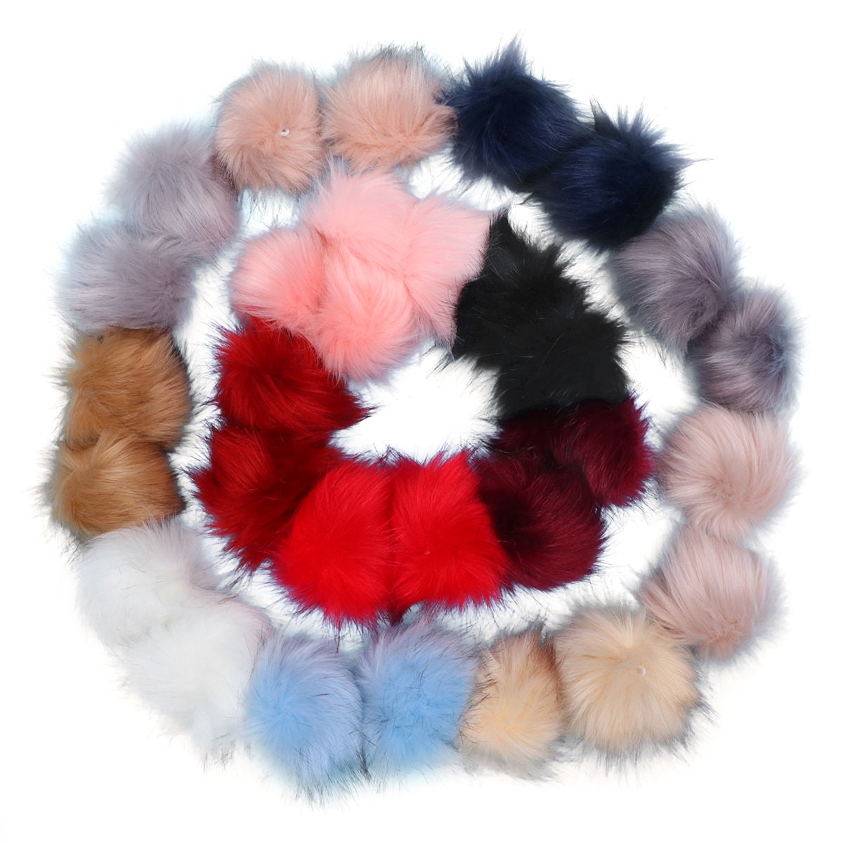 HEATSHAKING Fluffy Simulated Fur Pom Craft Poms 11.8x7.9x3.9in Assorted ...