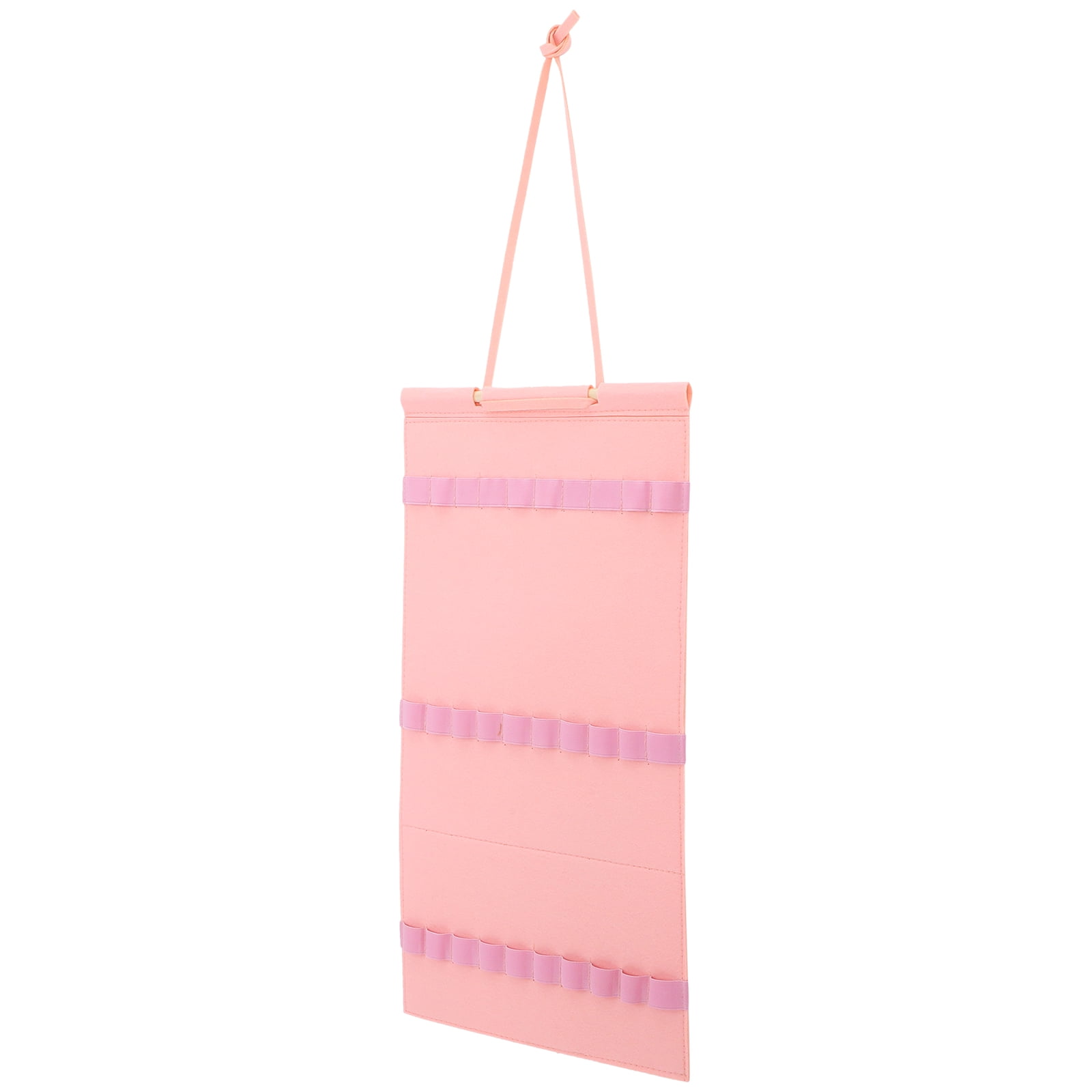 HEATSHAKING Headband Storage Pouch 1Set Pink Felt Wood Rectangular ...