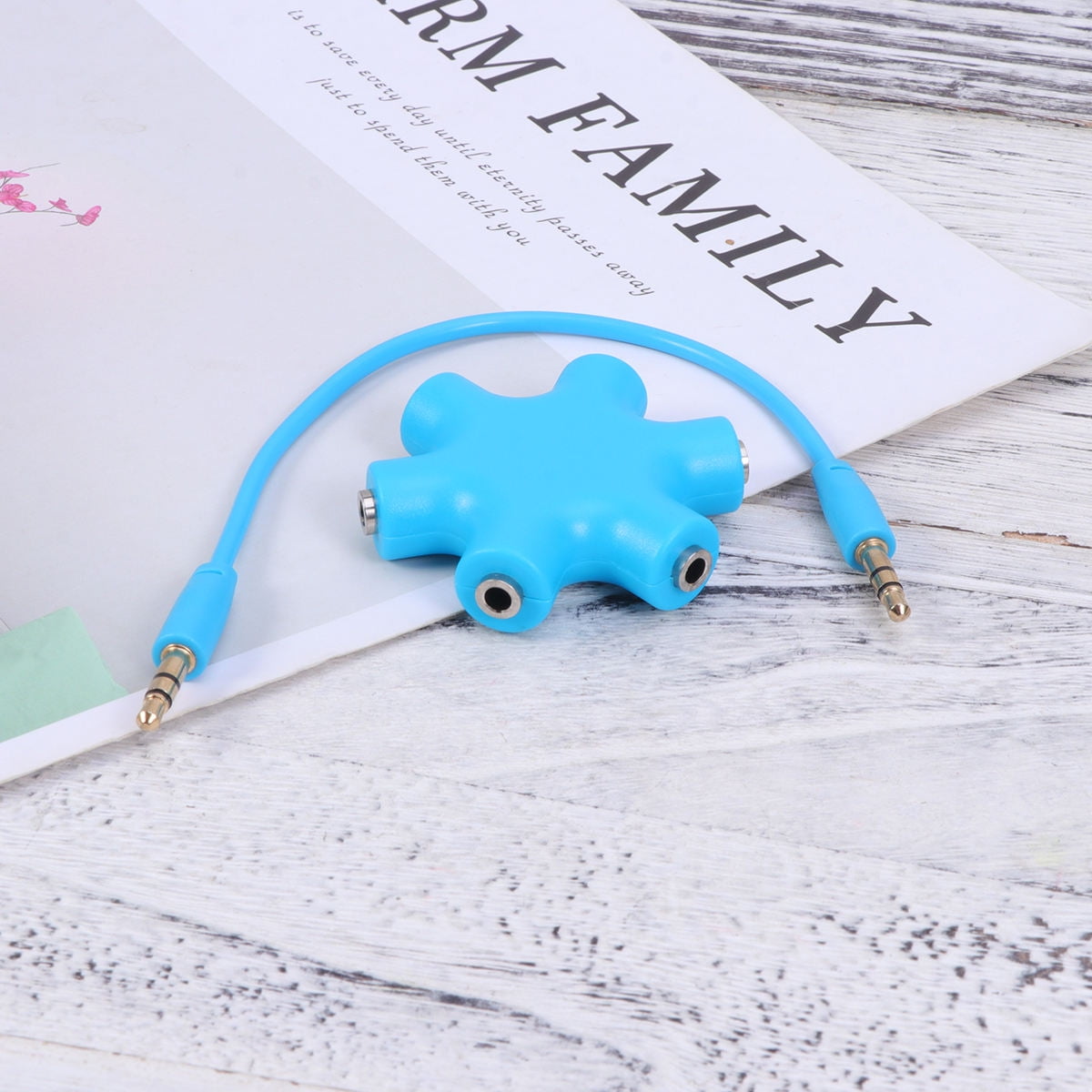 HEATSHAKING Hexangular Headphone Jack Splitter 1Pcs For Phone And Music ...