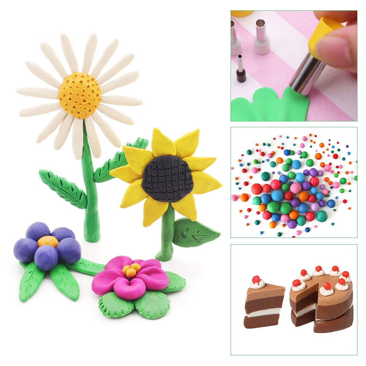 HEATSHAKING Mini Polymer Clay Mold 40Pcs for Pottery and Polymer Clay ...