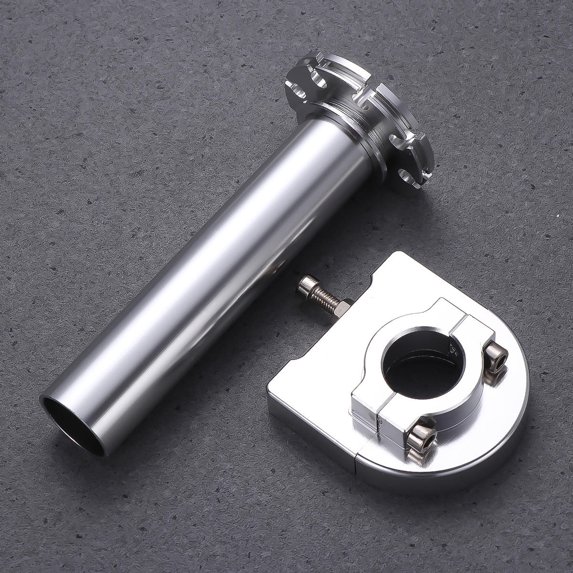 HEATSHAKING Motorcycle Throttle Handle 1Pack 6Inch Silver Cylindrical ...